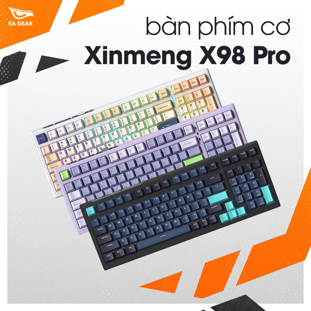 Bàn phím cơ Xinmeng X98 Pro mạch xuôi, 3 modes, hotswap, RGB - EA Gear ...