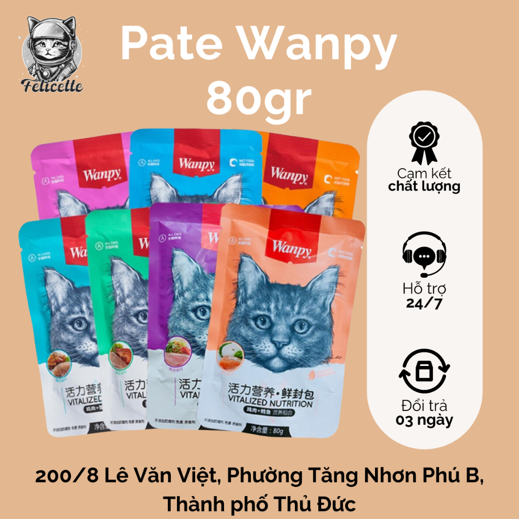 Combo 10, 12, 24 Pate Wanpy 80gr dinh dưỡng pate cho mèo | Shopee Việt Nam