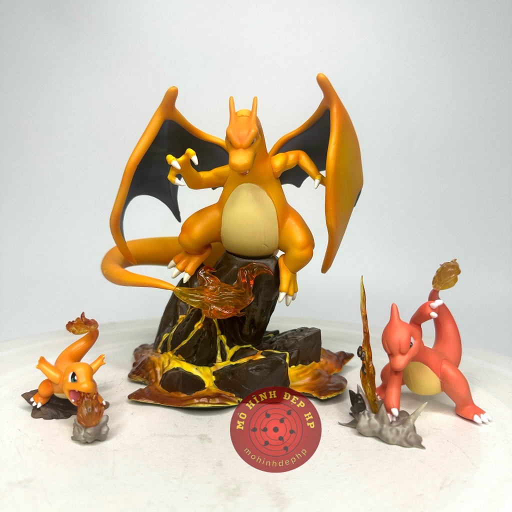 Đồ chơi mô hình POKEMON Charmander Charmeleon Charizard cao 14cm ...