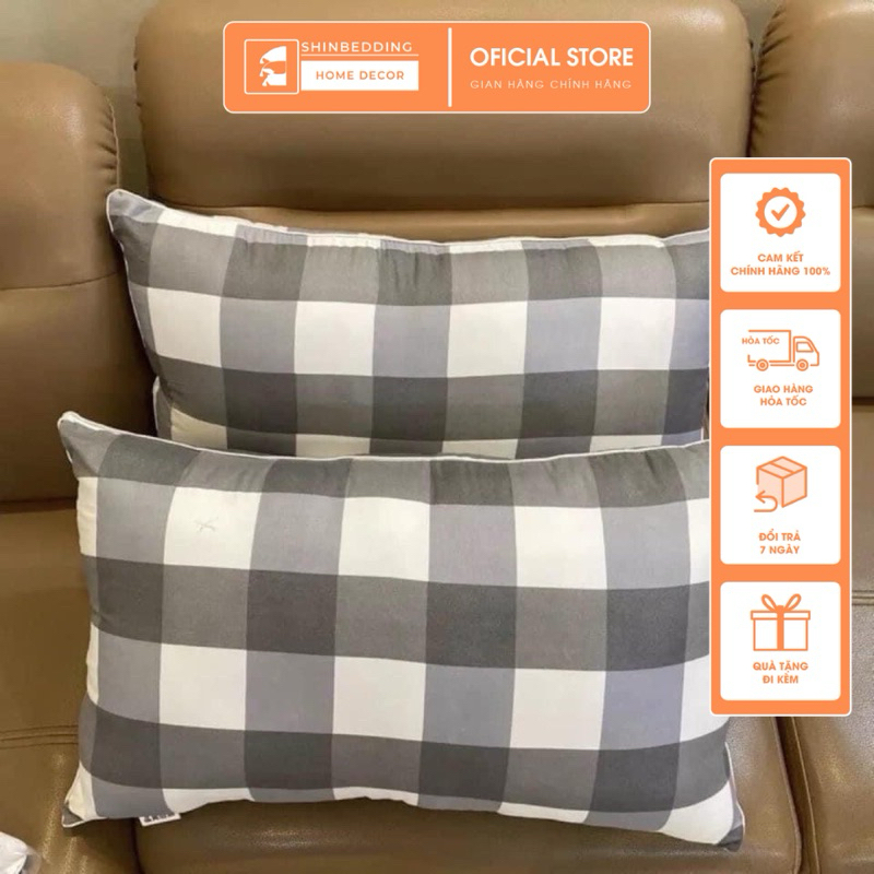 Ruột Gối Kẻ Ô Vuông - Chất Bông Mềm Êm, Độ Phồng Tương Đối _shinbedding ...