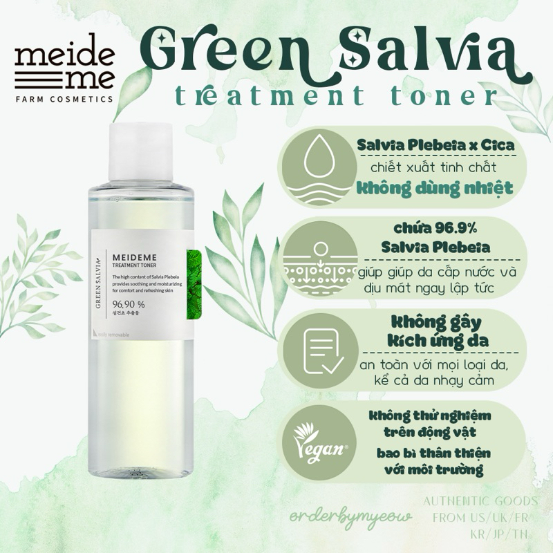 [MEIDEME] Nước cân bằng độ ẩm cho da Green Salvia Treament Toner ...