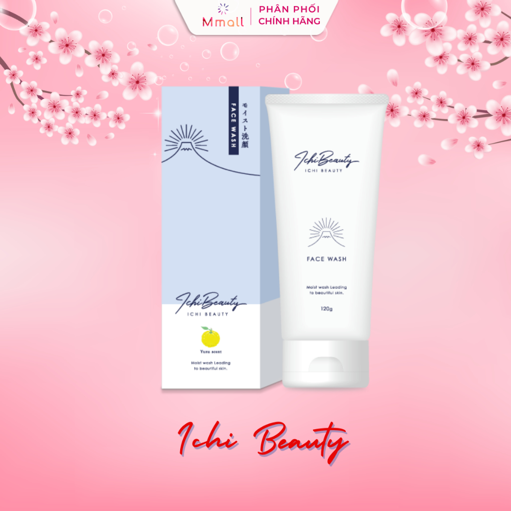 Sữa rửa mặt Ichi Beauty dưỡng trắng đều màu da chiết xuất cam Yuzu Nhật Bản chính hãng 120g ...