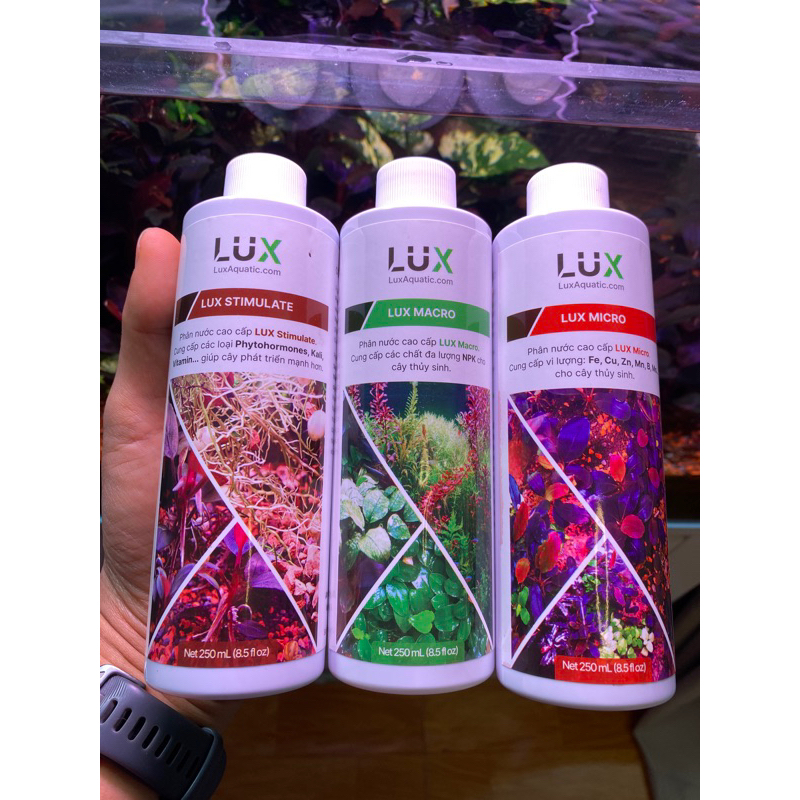 Combo phân nước LUX Macro + LUX Micro + LUX Stimulate 250mL | Shopee ...