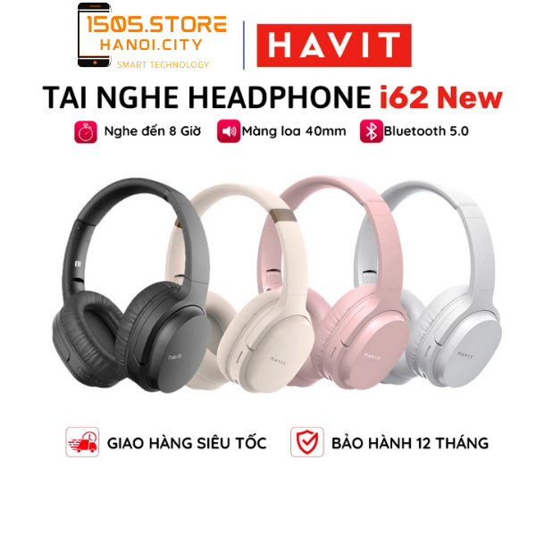 Tai Nghe Bluetooth Headphone HAVIT i62, Driver 40mm, BT 5.0, Nghe Đến 8H, Gập Gọn - Hàng Chính ...