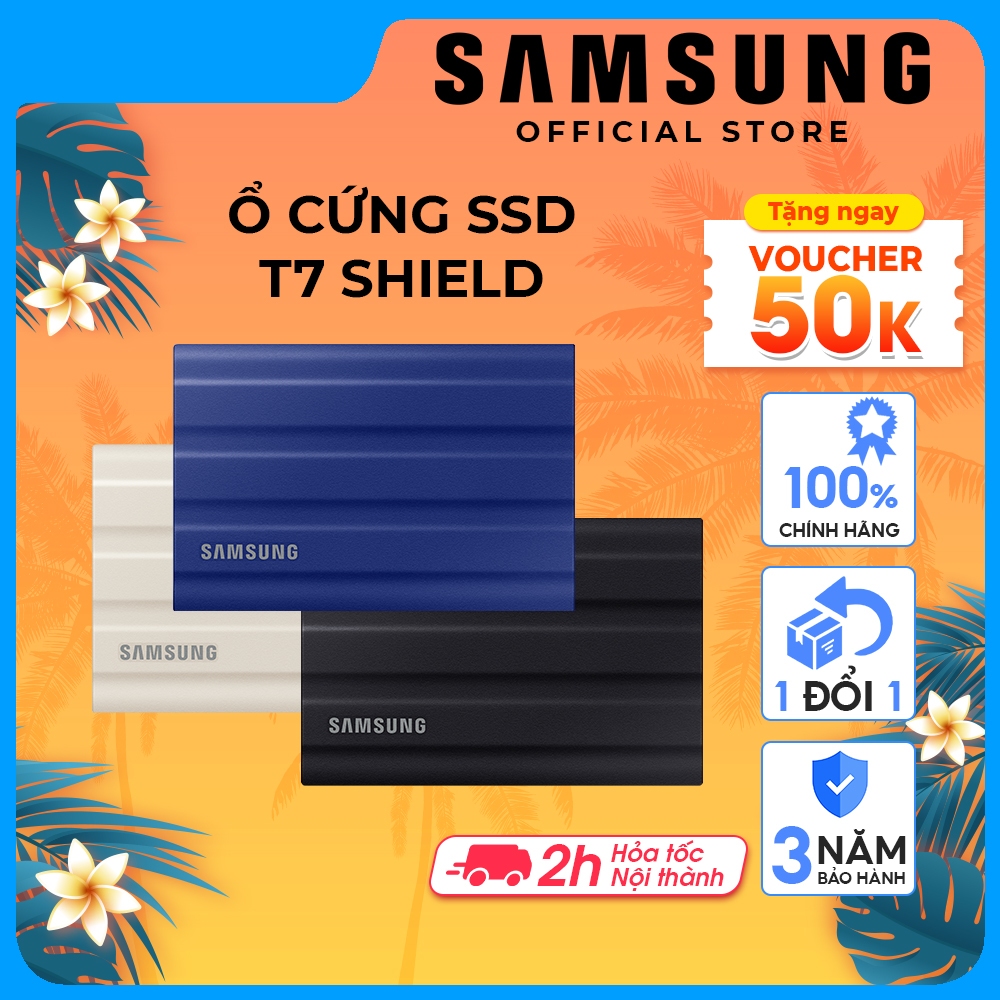 Ổ cứng di động SSD Samsung Portable T7 Shield NVMe PCIe USB 3.2 Gen 2 tốc độ đến 1.050 MB/s loại ...