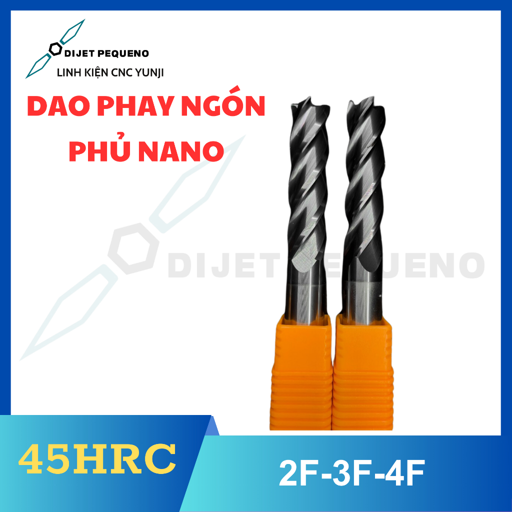 D9 - D15 Dao phay ngón 2F-3F-4F 45HRC gia công nhôm, sắt thép, chất liệu hợp kim | Shopee Việt Nam