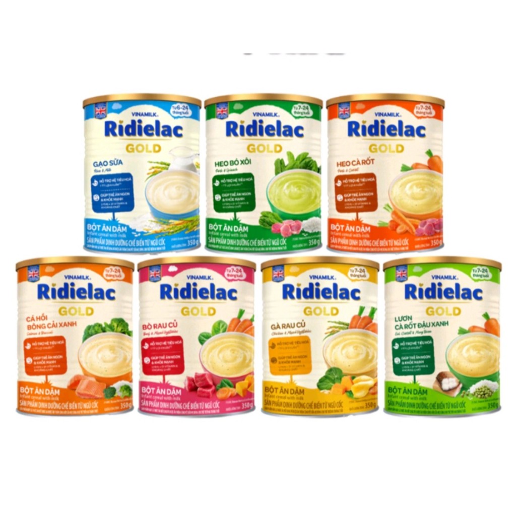 Bột ăn dặm VINAMILK RiDIELAC Đủ Vị - hộp thiếc 350g | Shopee Việt Nam