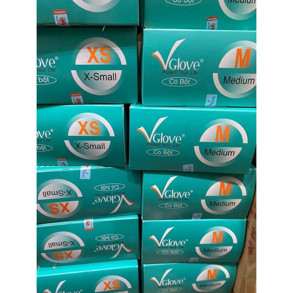 Găng tay y tế Vglove có bột - bao tay cho nha khoa - phun xăm -spa ...