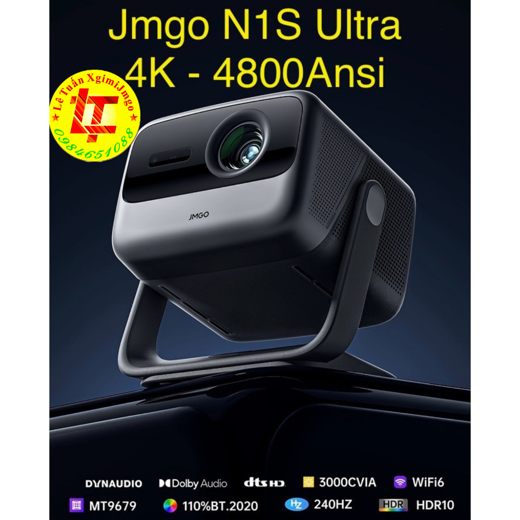 Máy Chiếu Jmgo N1S Pro 4K-3200Aansi, N1S Ultra 4K - 4800Ansi, dmd 0.47, MT9679, 4GB/64GB, Hỏa ...