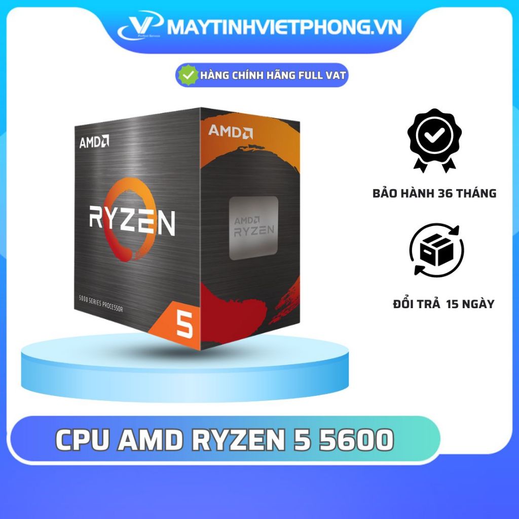 [FULL VAT] CPU AMD RYZEN 5 5600 (3.5 GHZ UPTO 4.4GHZ / 35MB / 6 CORES ...