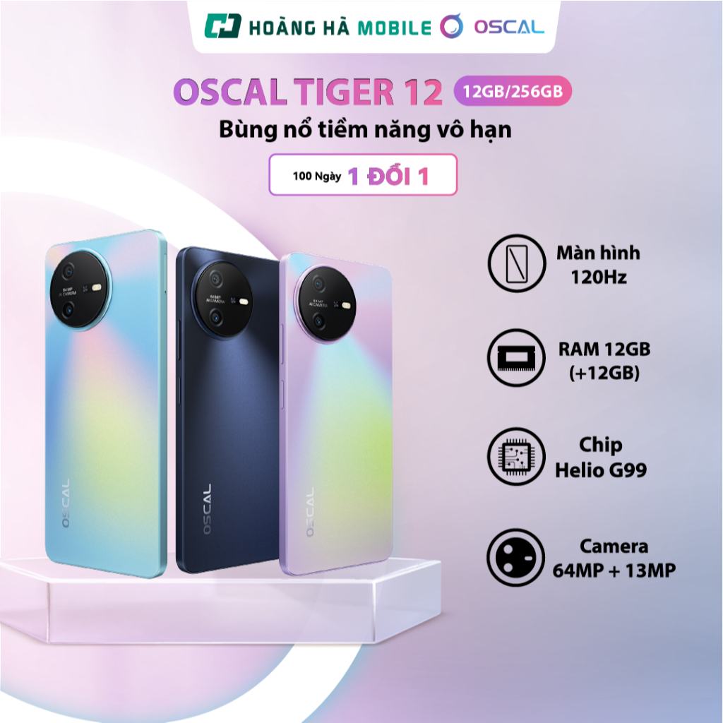 Điện thoại OSCAL TIGER 12 (8+8GB/128GB) (12+12GB/256GB) có hỗ trợ NFC ...