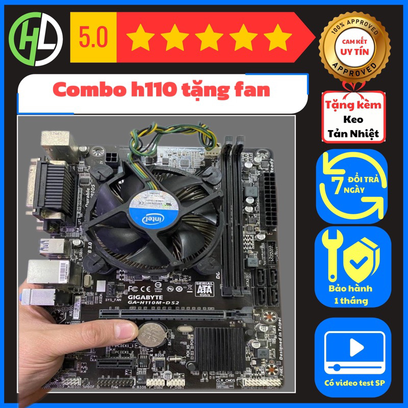 Combo GiGa h110+cpu i3 6100 tặng Fan zin | Shopee Việt Nam