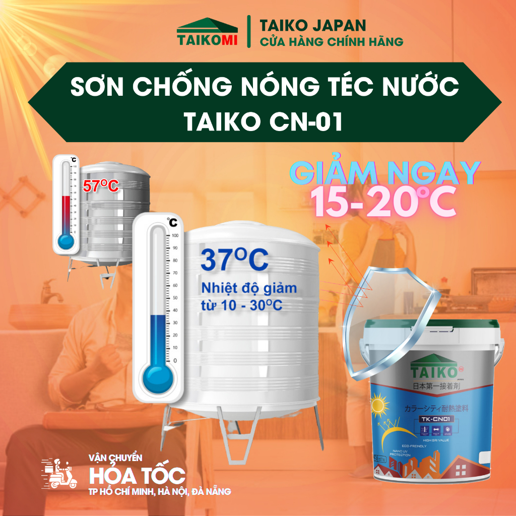 Thùng 5 Lít Sơn Chống Nóng Téc Nước TAIKO CN01 - Chống Nóng, Giảm Nhiệt, Giữ Mát Téc Chứa Nước ...