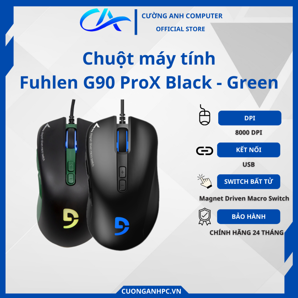 Chuột máy tính có dây Fuhlen G90 Pro X B/G chính hãng | Shopee Việt Nam