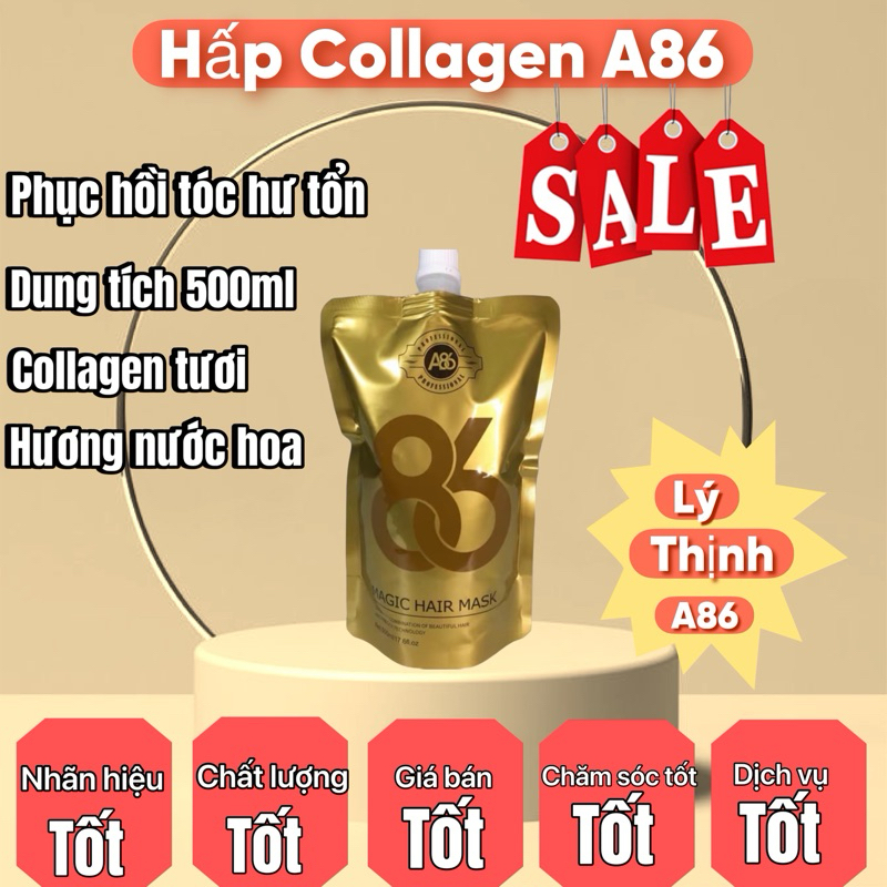 Collagen Ủ Tóc A86 500ml chuyên phục hồi tóc hư tổn khô sơ | Shopee ...