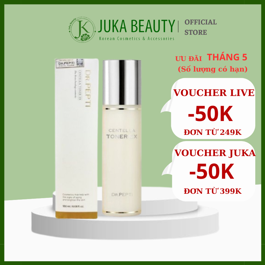 Nước hoa hồng làm dịu da, căng bóng Dr.Pepti Centella Toner EX 180ml | Shopee Việt Nam