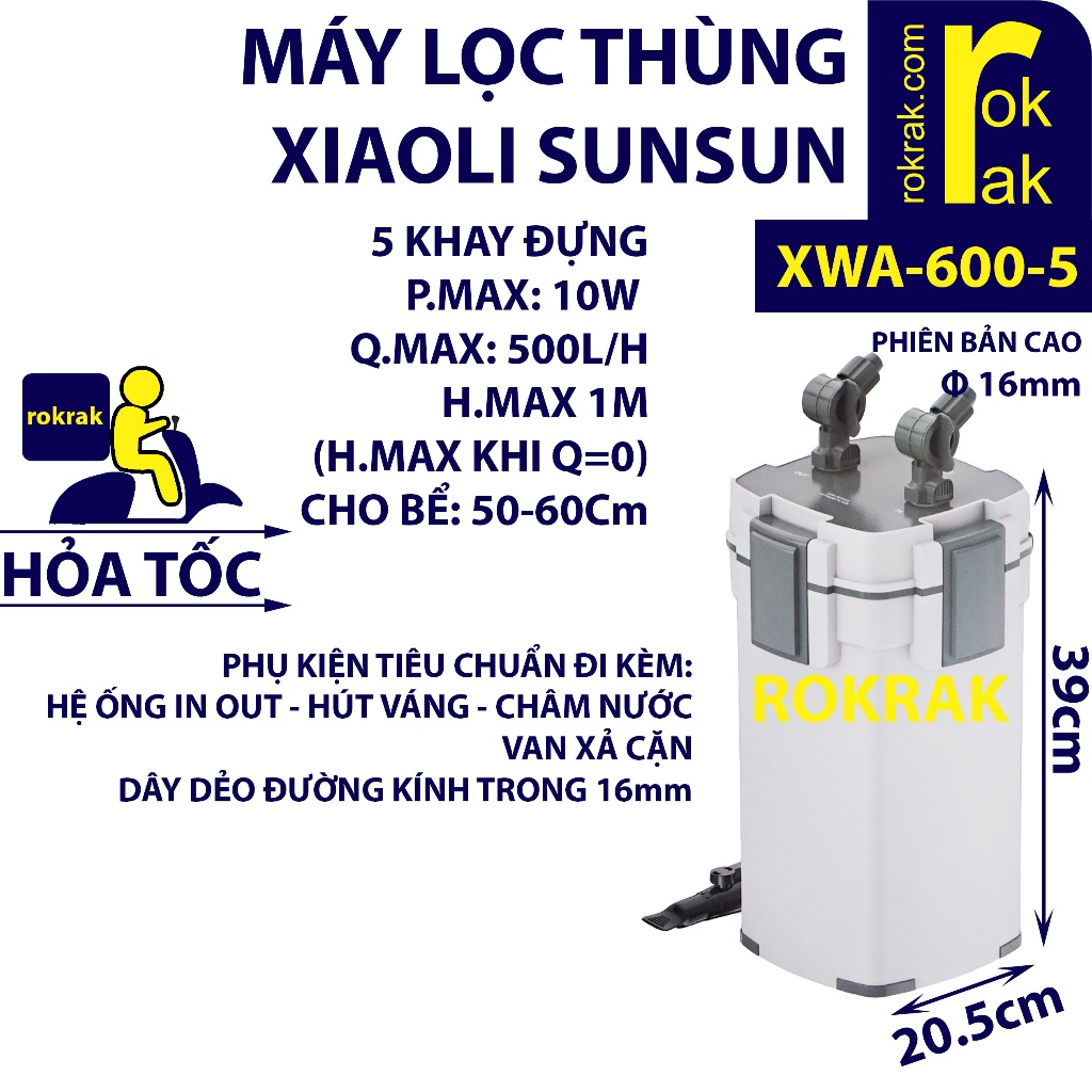 Lọc Thùng Sunsun Xiaoli XWA 800 1000 (3 và 5 khay lọc) Cho Bể Thủy Sinh ...