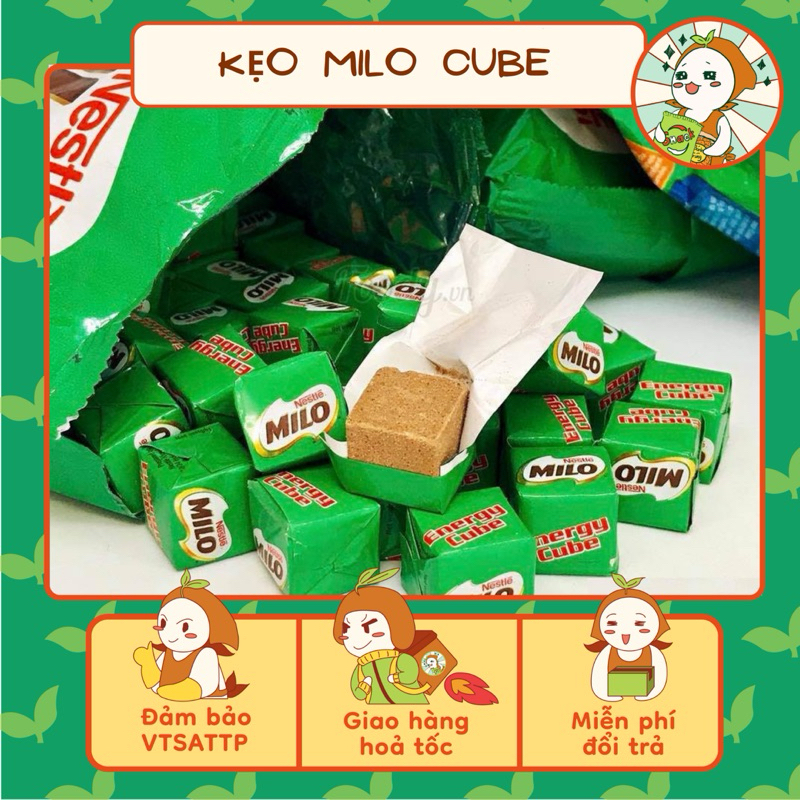 Kẹo Milo Cube Nestle chính hãng ( viên 2,75g), kẹo milo gói 100viên, Ăn ...