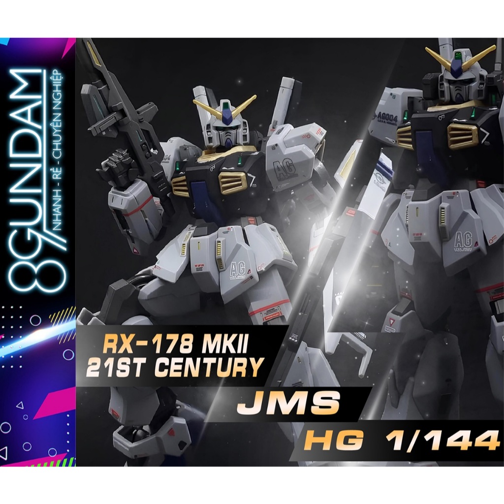 [CÓ SẴN] Mô Hình Lắp Ráp HG RX-178 Mk-II Mk2 21st Century Real Type (tặng kèm base + decal nước ...