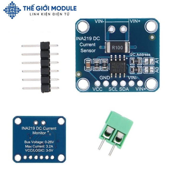 [Rẻ vô địch] [Có sẵn] Cảm biến dòng MCU-219 INA219 I2C phiên bản mới ...