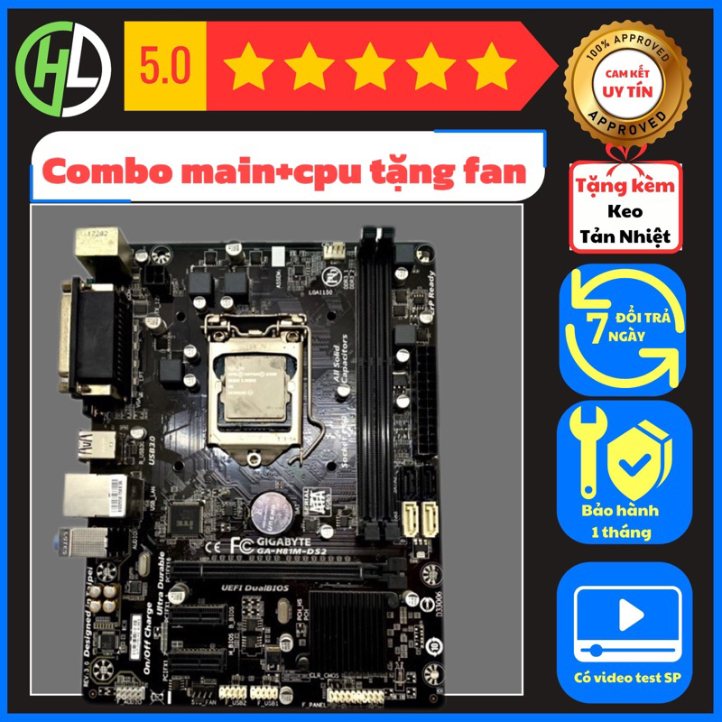 Combo Main h81+ cpu i5 4570 nguyên bản Tặng Fan | Shopee Việt Nam
