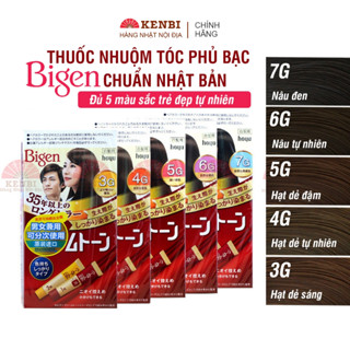 Nhuộm tóc phủ bạc BIGEN, kem nhuộm tóc thảo dược đủ 5 màu tự nhiên 3G ...