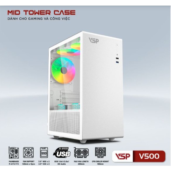 Vỏ Case VSP V500 WHITE, Bên Hong Trong Suốt, Chính Hãng | Shopee Việt Nam