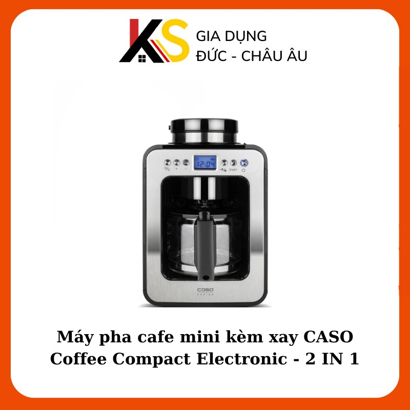 Máy pha cafe mini kèm xay CASO Coffee Compact Electronic - 2 IN 1 ...