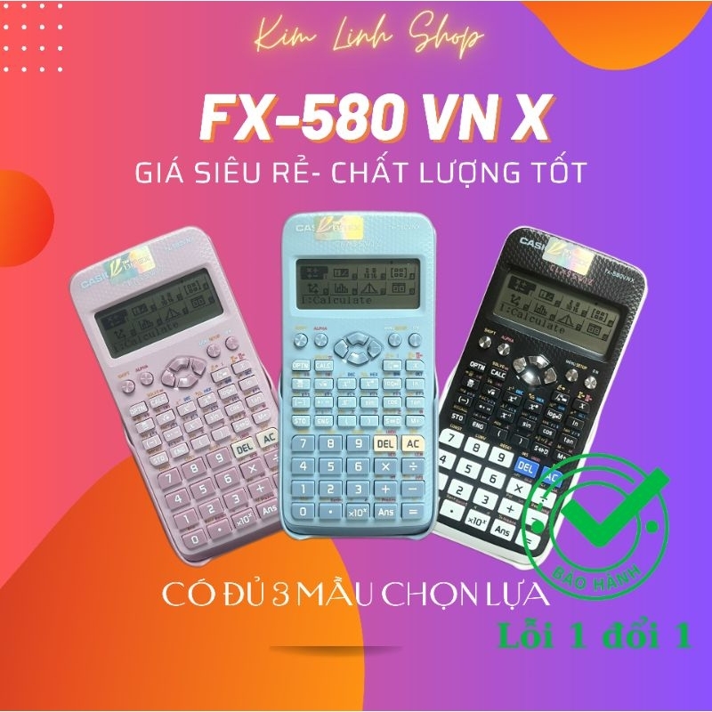 Máy tính casio 580, Máy tính casio FX580 VN X phiên bản tiếng việt, Có ...