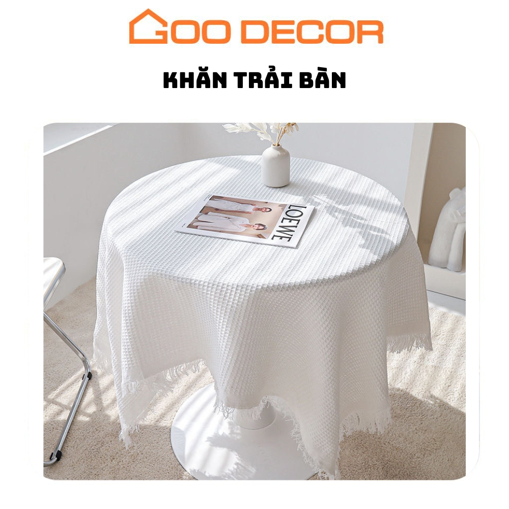 Khăn trải bàn GOO Decor, khăn trải bàn tròn, vuông vintange bàn bọc ...