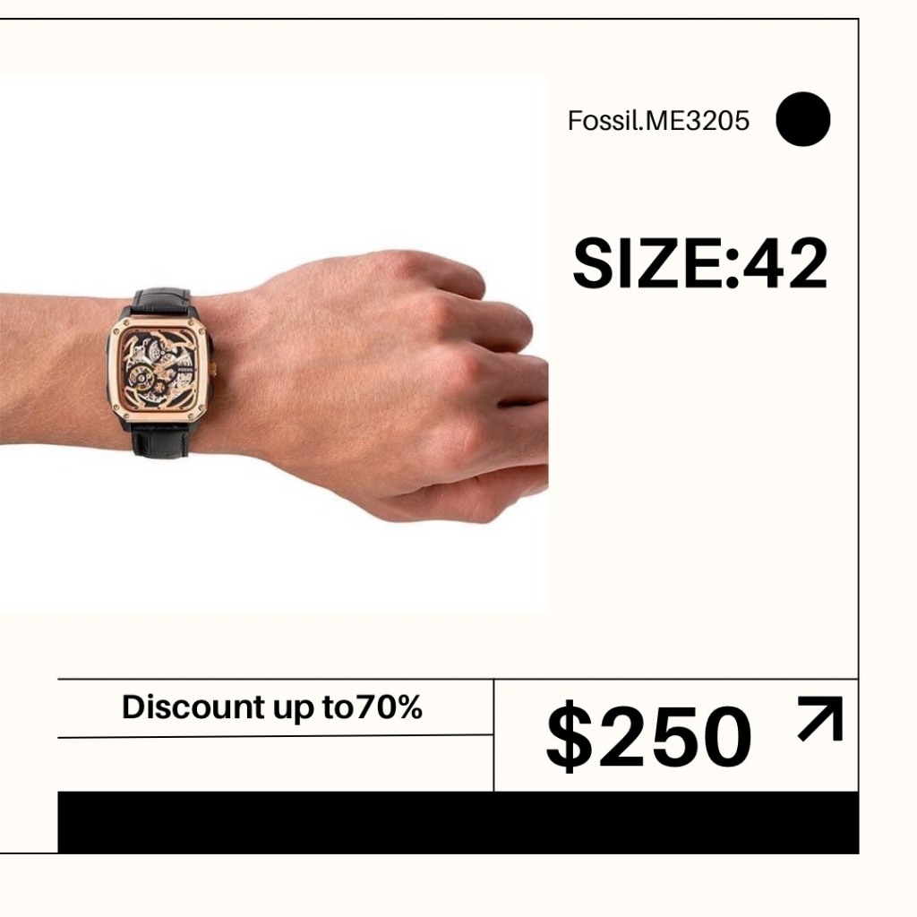 ĐỒNG HỒ FOSSIL NAM ME3205, MÁY TỰ ĐỘNG, SIZE 42MM, DÂY DA CHÍNH HÃNG ...