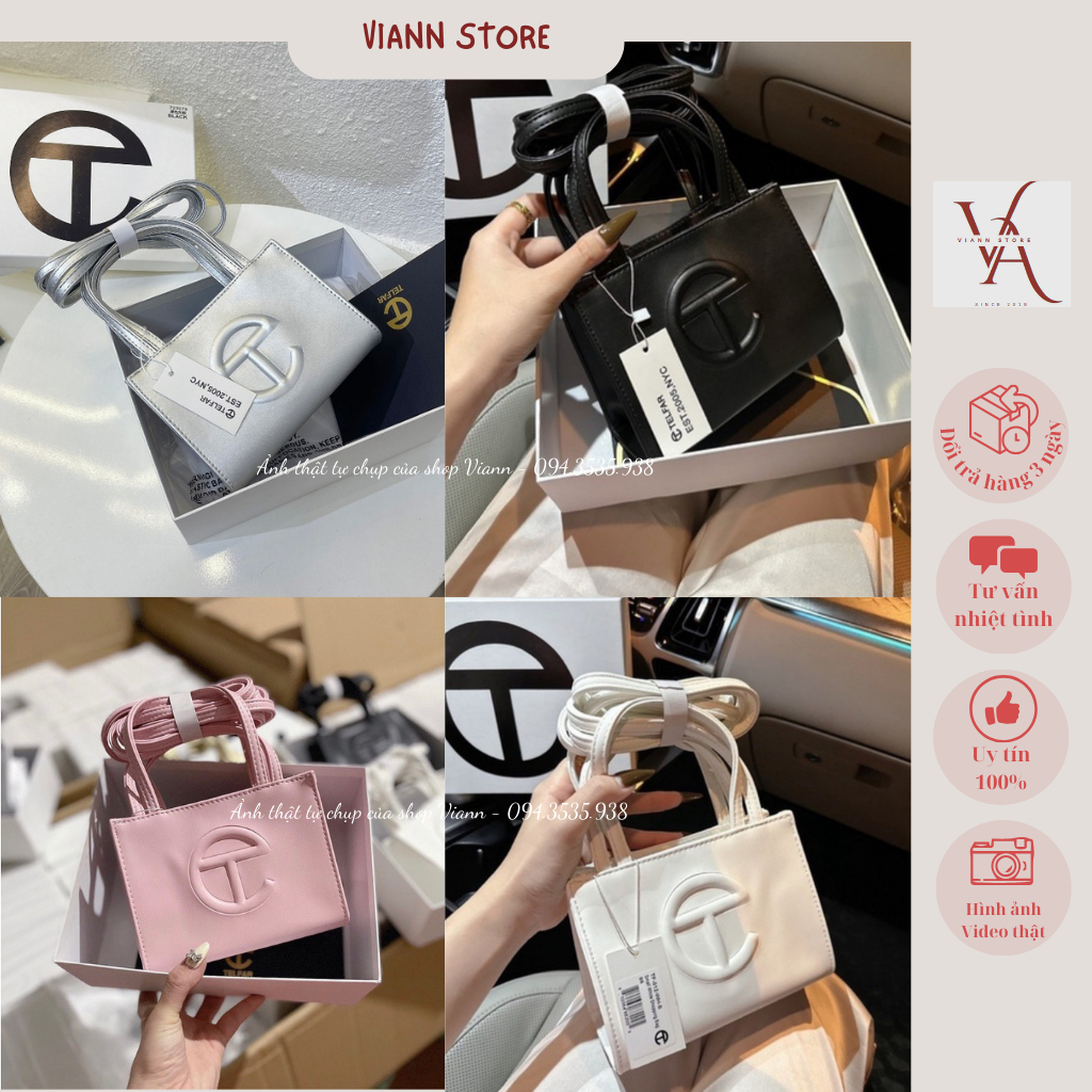 Túi đeo chéo chữ TF Size 17cm vừa điện thoại, da mềm, đứng form chuẩn ...