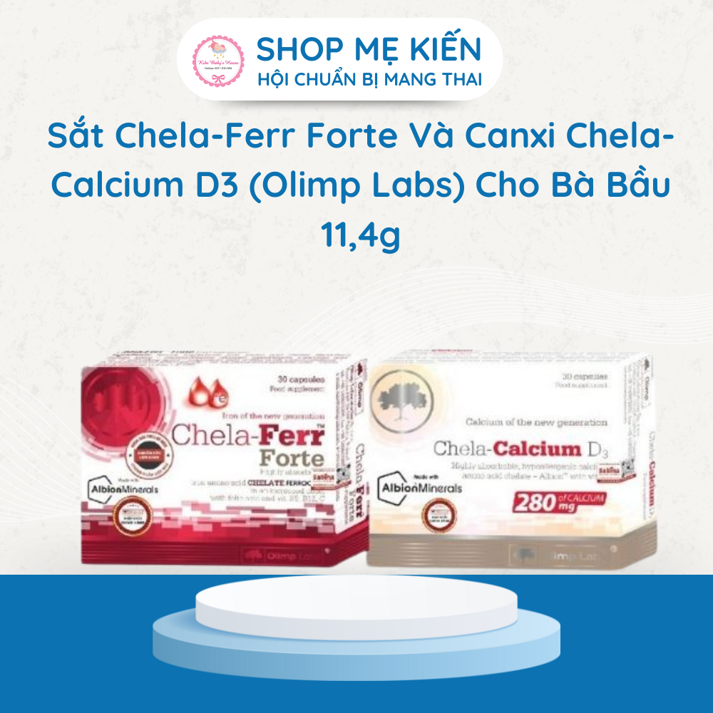 [Chính Hãng] CẶP Sắt Chela-Ferr Forte Và Canxi Chela-Calcium D3 (Olimp Labs) Cho Bà Bầu 11,4g ...