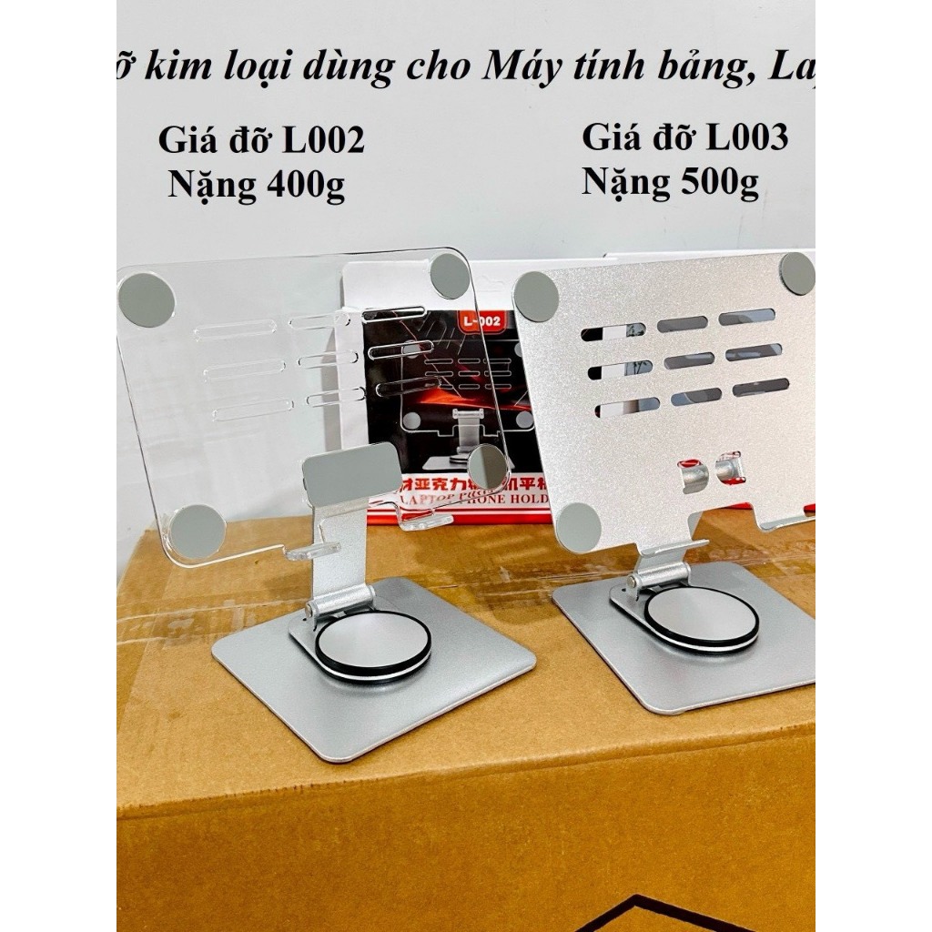 Giá đỡ để bàn hợp kim L002, L003 chắc chắn Xoay 360 độ cho Điện Thoại, Máy Tính Bảng, có thể gấp ...