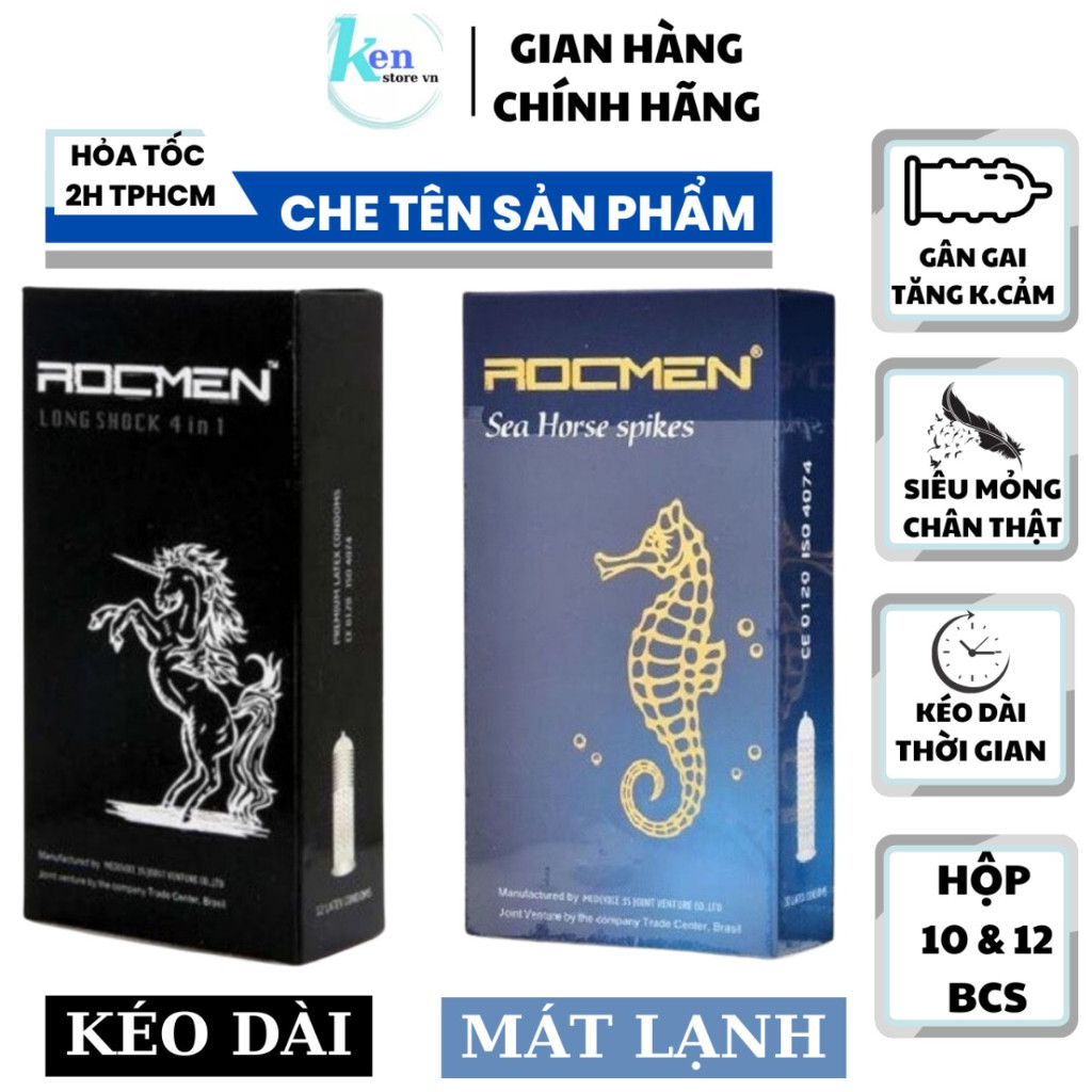 Bao cao su Rocmen cá ngựa gân gai kéo dài thời gian bcs chống xuất tinh ...