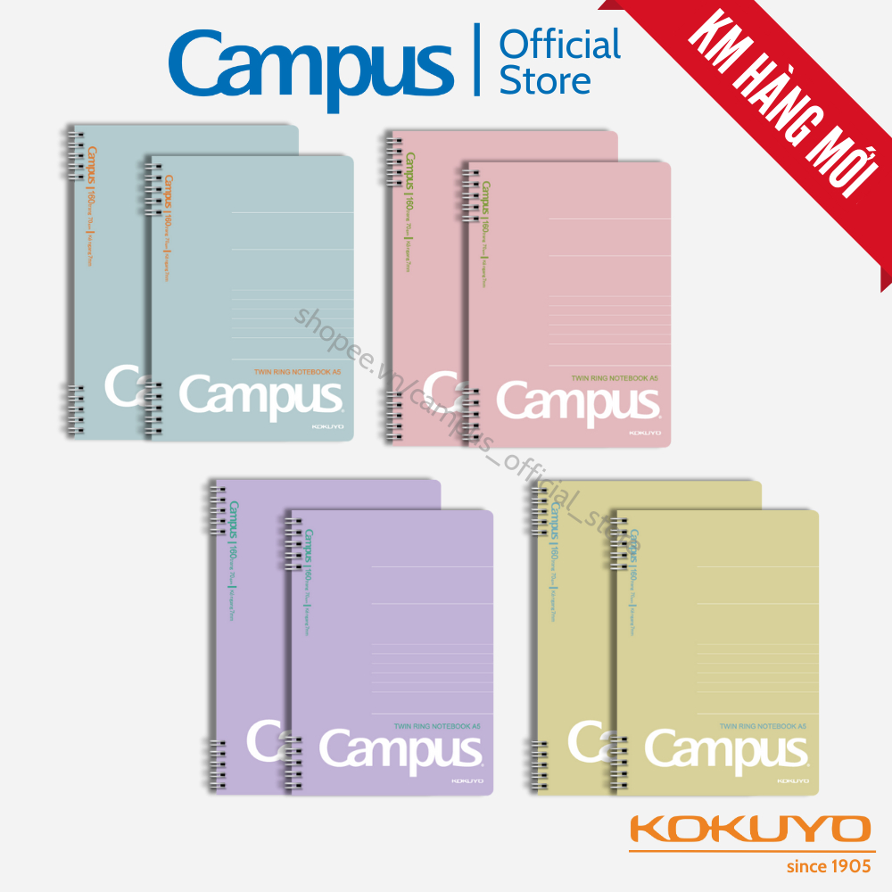 Sổ Lò Xo 4 màu KUSUMI, kích thước A5/B5, kẻ ngang 7mm, chính hãng Campus Kokuyo | Shopee Việt Nam