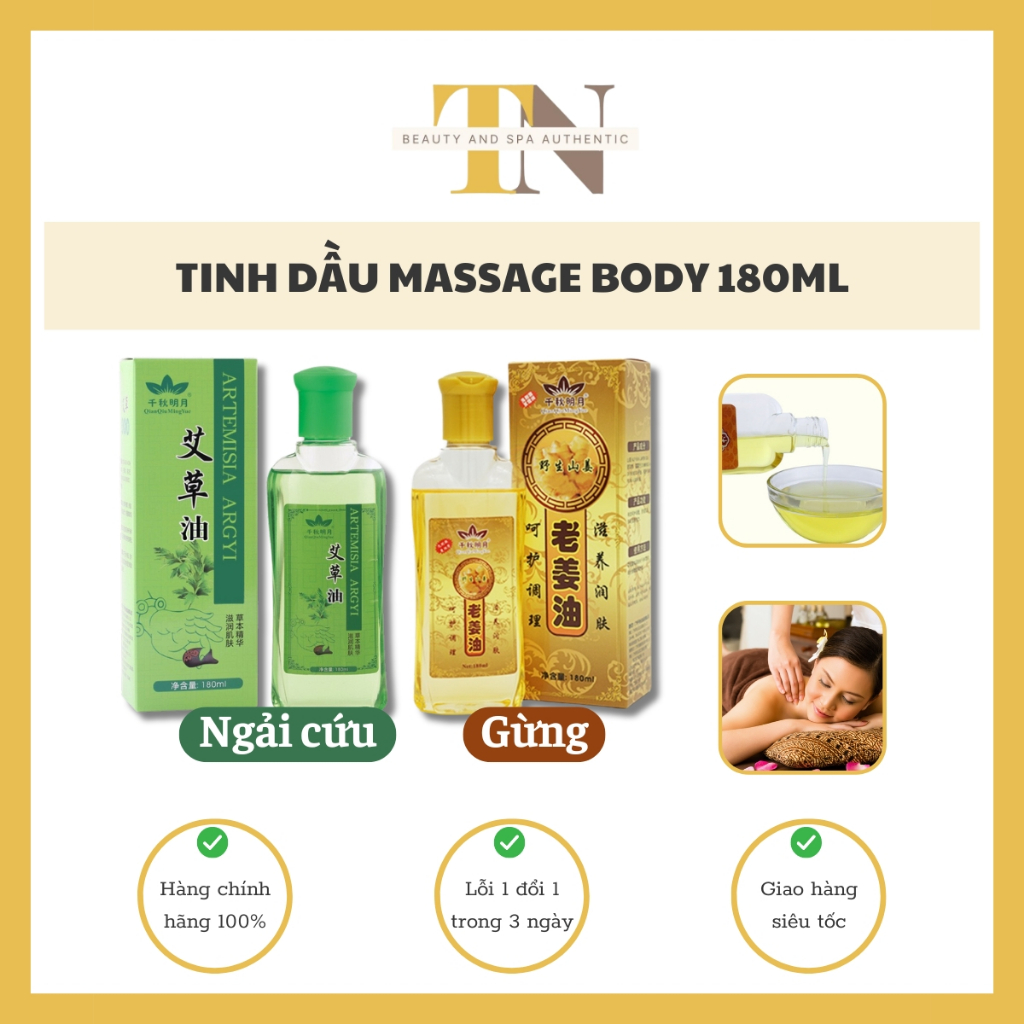 Tinh dầu massage body Qian Qiu Ming Yue 180ml massage giác hơi cạo gió ...