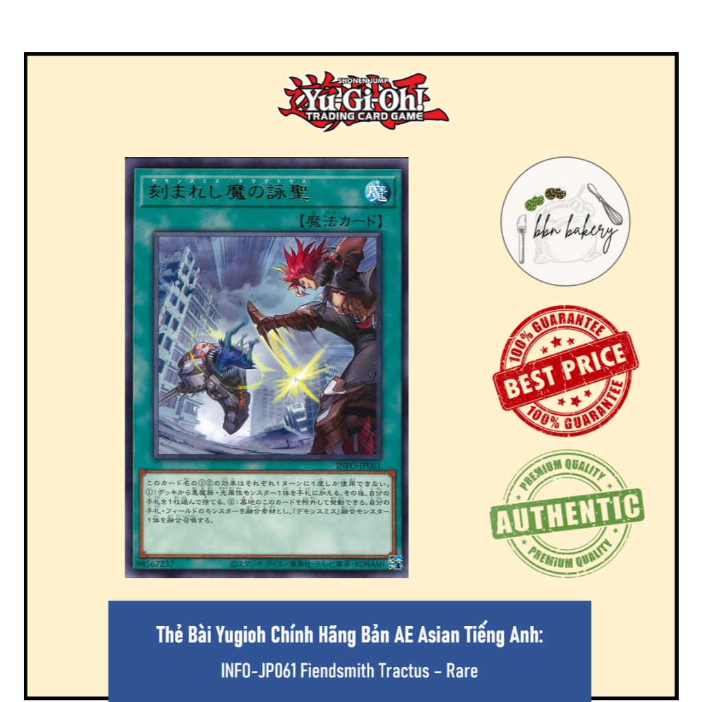Thẻ Bài Yugioh Tiếng Nhật Chính Hãng: INFO-JP061 Fiendsmith Tractus - Rare | Shopee Việt Nam