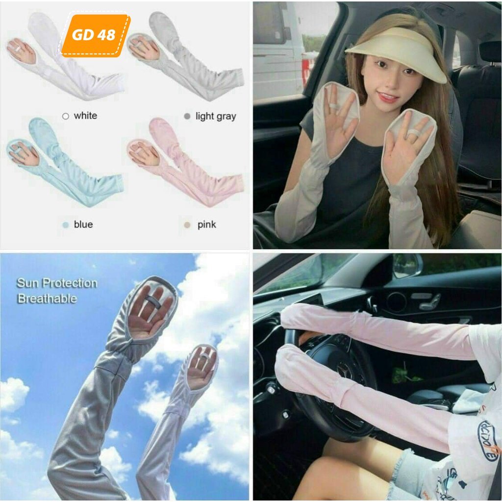 Găng tay chống tia UV đi nắng nắng, Tất tay che tia uv trời dáng rộng chùm qua ngón GD48 ...