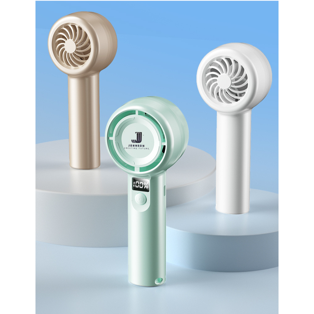 Quạt USB mini cầm tay JOHNSON tích hợp động cơ turbo với màn hình hiển ...