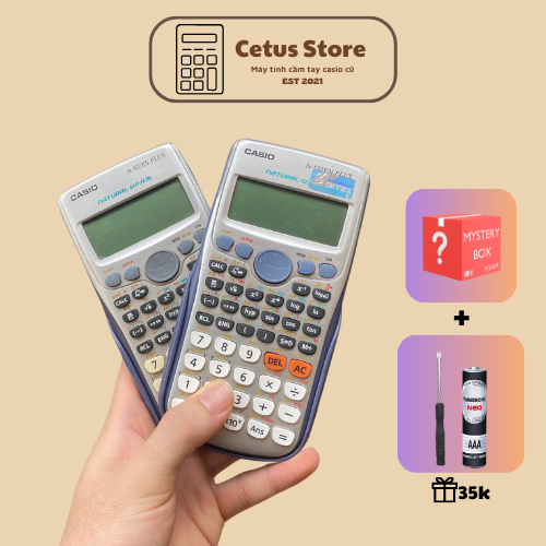 Máy tính Casio 570, Fx-570vn Plus, Fx-570es Plus CŨ MÀU XÁM XANH chính ...