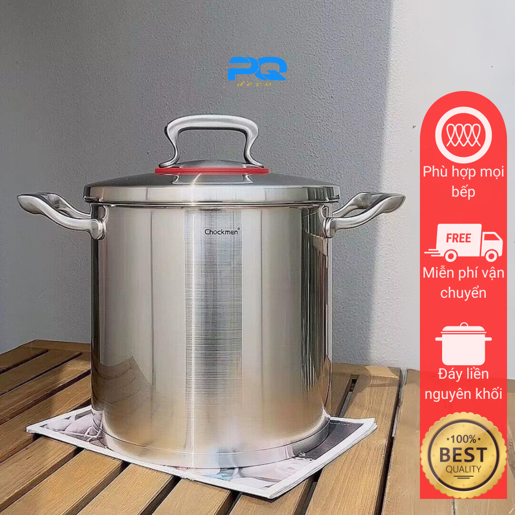 Nồi luộc gà hầm xương cao thành chockmen 24/28cm đáy rời inox 304 | Shopee Việt Nam