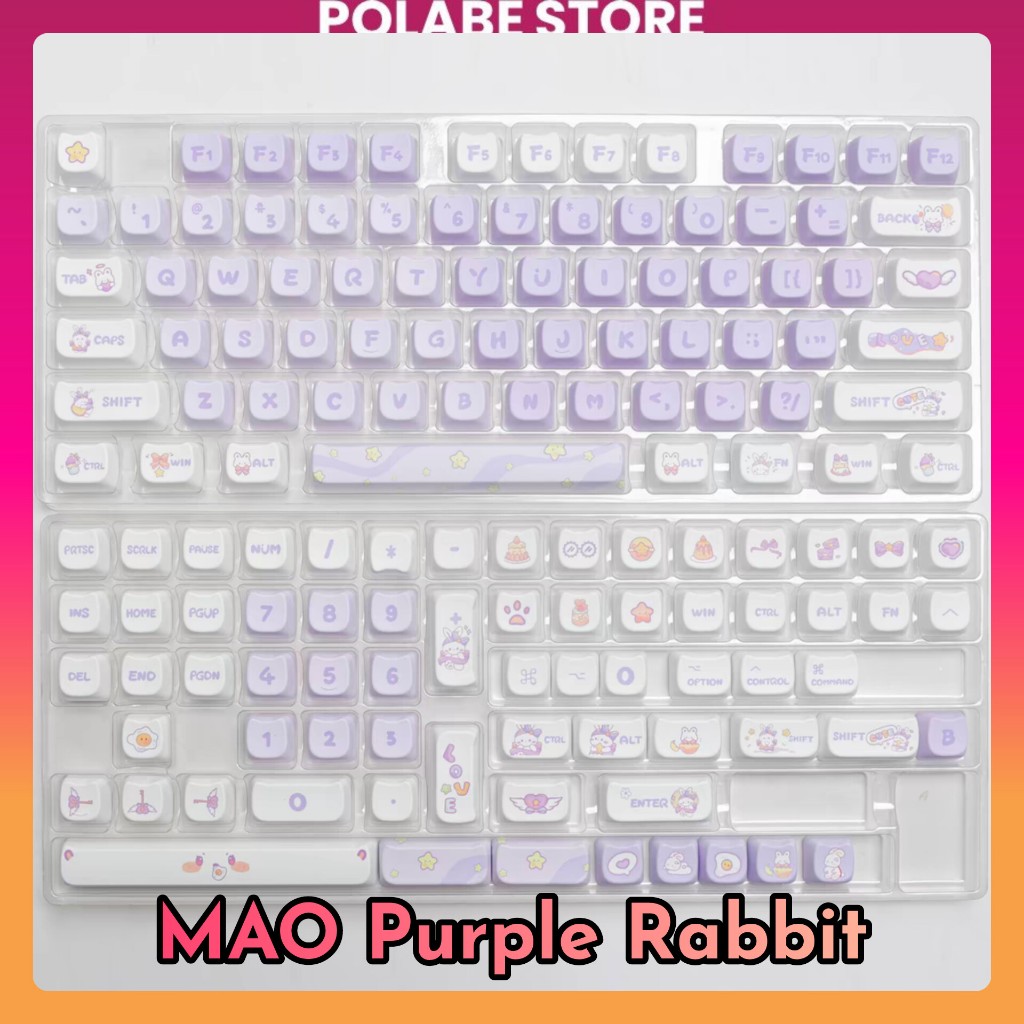 Tổng hợp Keycap MAO Naughty Kitten Chibi Cat profile bàn phím cơ Polabe ...