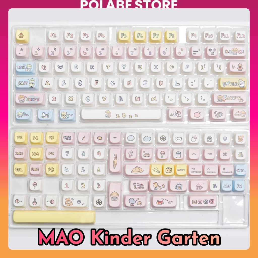 Tổng hợp Keycap MAO Naughty Kitten Chibi Cat profile bàn phím cơ Polabe ...