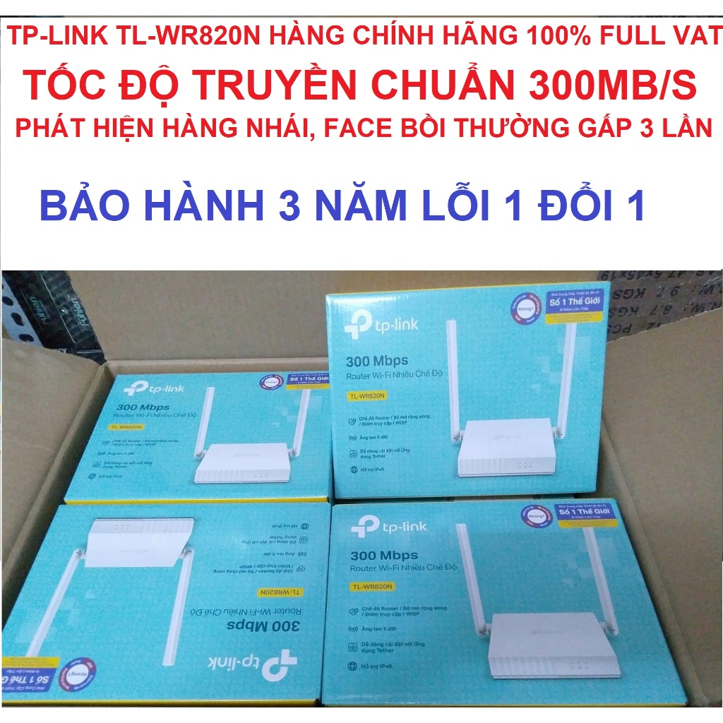 Bộ phát WiFi - Router WiFi TPlink TL-WR 820N chuẩn N tốc độ 300Mbps ...