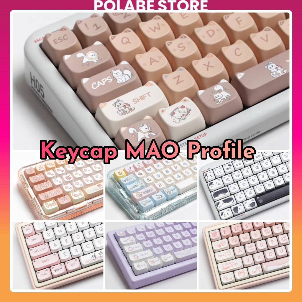 Tổng hợp Keycap MAO Kitten profile PBT bàn phím cơ Polabe Store Keycap ...
