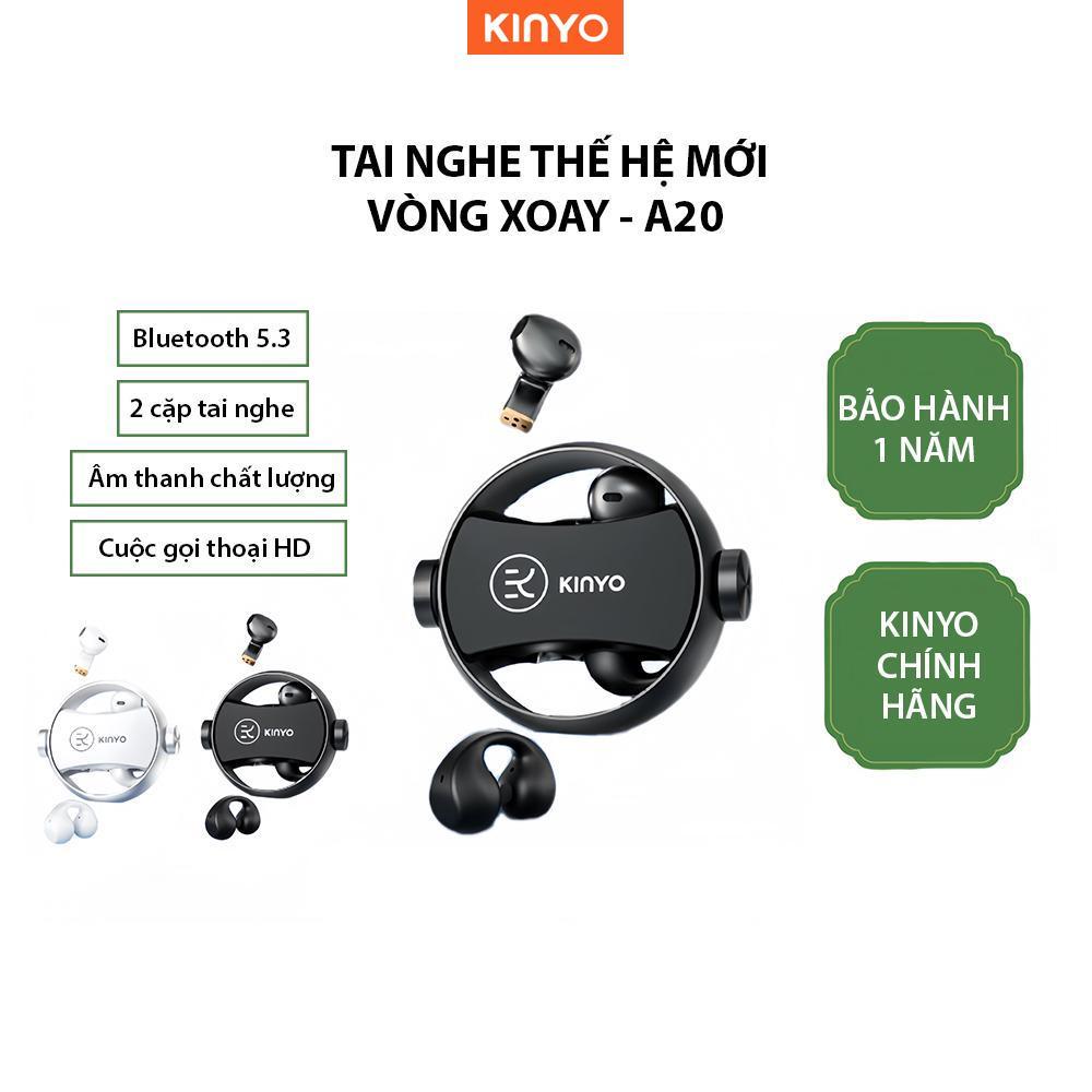 Tai Nghe 2 Trong 1 Thế Hệ Mới KINYO A20, Thiết Kế Vòng Xoay, Tích Hợp Micro Đàm Thoại, Nghe Nhạc ...