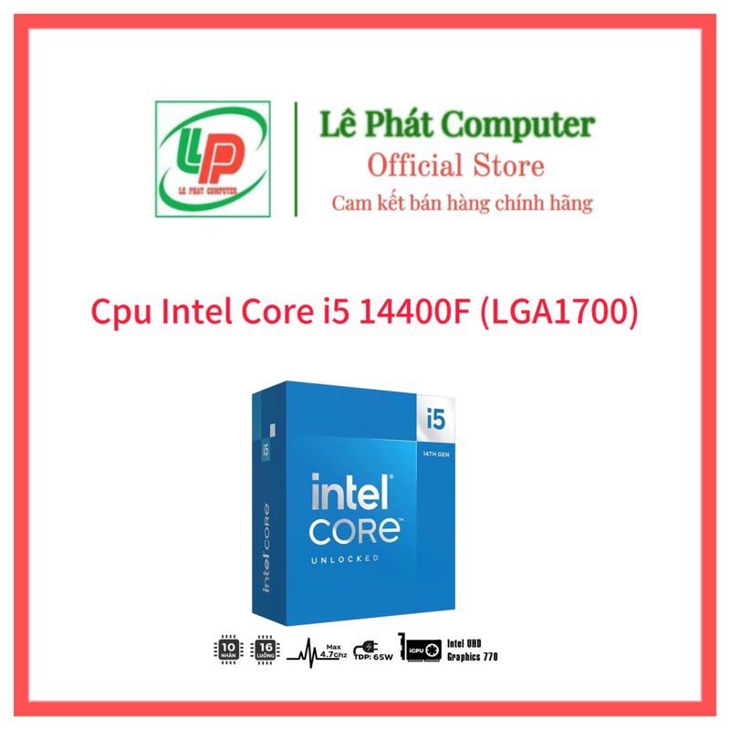 Cpu intel Core i5 14400 (upto 4.7Ghz/10 nhân 16 luồng/20MB/LGA1700) - Chính hãng - Bảo hành 36 ...