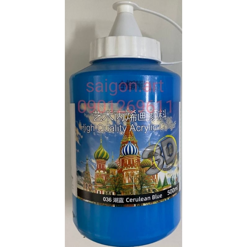Màu Vẽ Acrylic Tranh, Tường, Bình Vòi Maries, 3D Chinjoo 500ml | Shopee Việt Nam