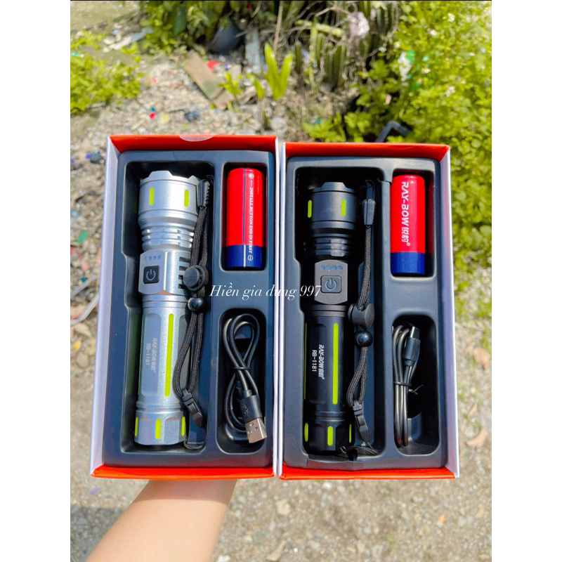 Đèn pin cầm tay RAY BOW 1181 chiếu xa 700 mét có ZOOM xa gần chống nước ...